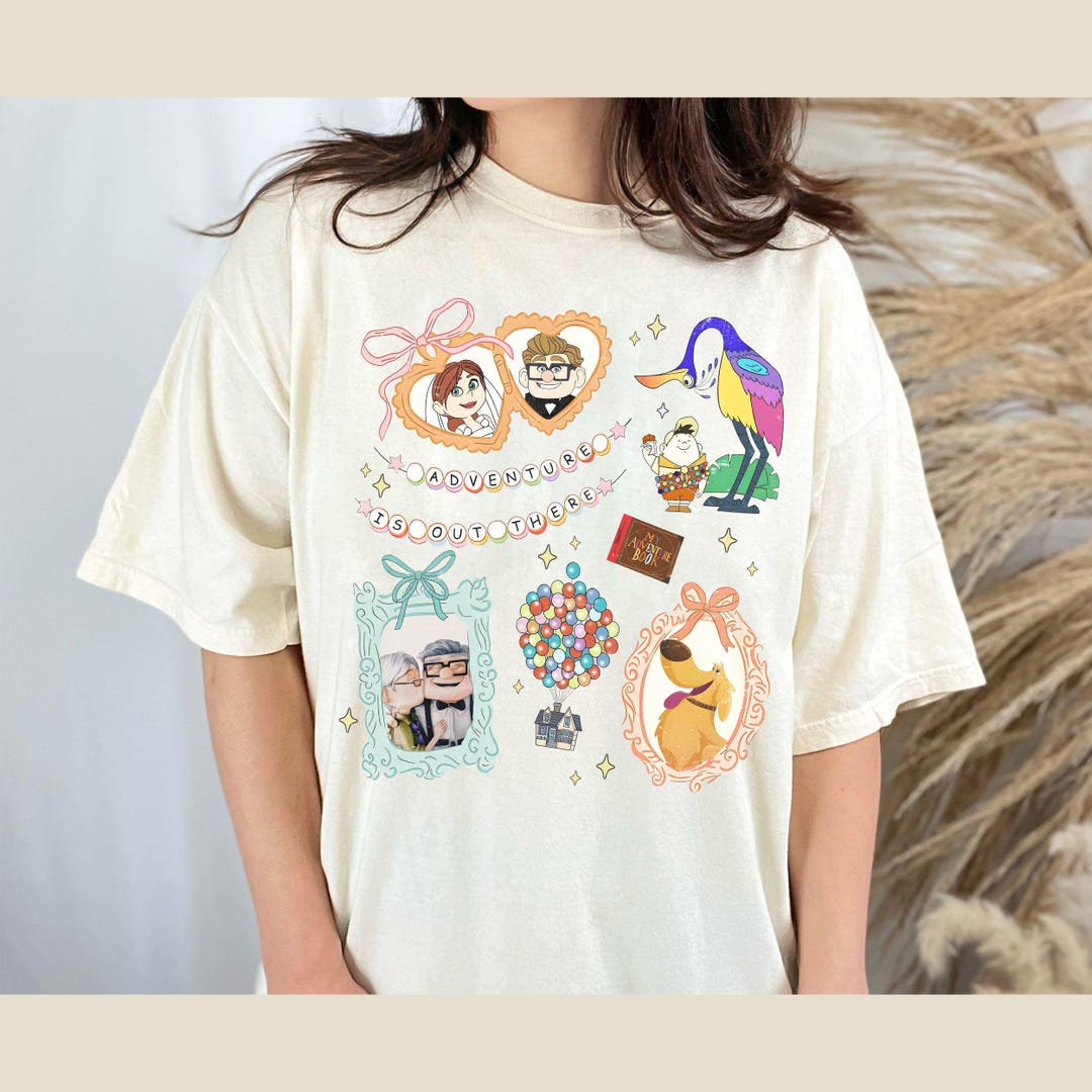 Retro Coquette Bow Disney Pixar up Shirt, Carl and Ellie Shirt ...