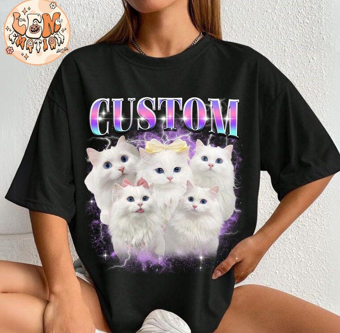 Retro Custom Bootleg Rap Tee, Custom Cat Bootleg Shirt, Custom Cat ...