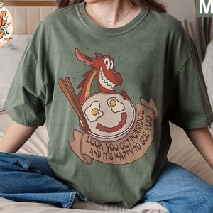 Disney Mulan Mushu Dragon Cook Breakfast Poster Comfort Colors Shirt ...