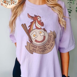 Disney Mulan Mushu Dragon Cook Breakfast Poster Comfort Colors Shirt ...