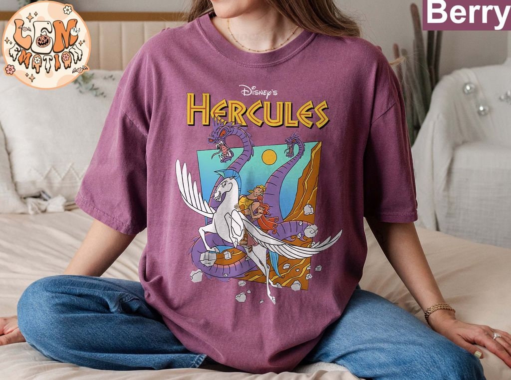 Retro Disney Hercules Classic Movie Poster Comfort Color Shirt, Magic ...
