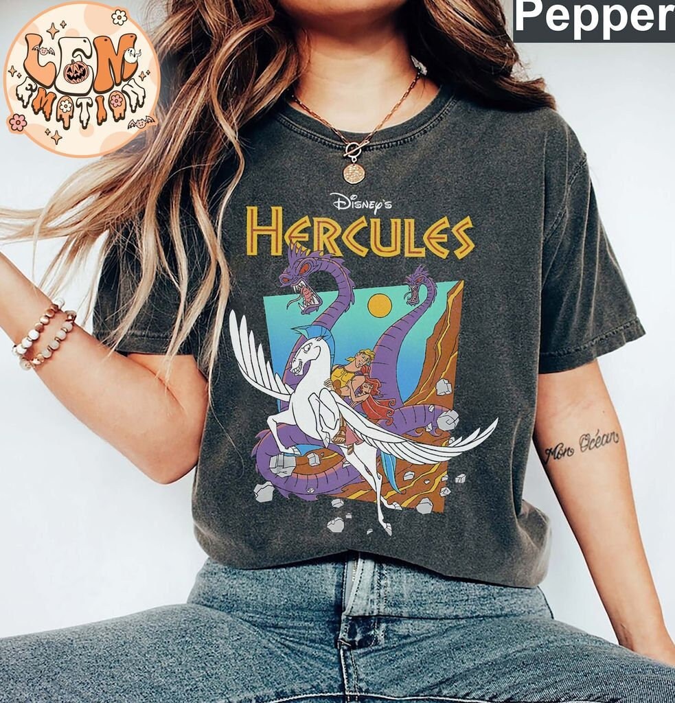 Retro Disney Hercules Classic Movie Poster Comfort Color Shirt, Magic ...