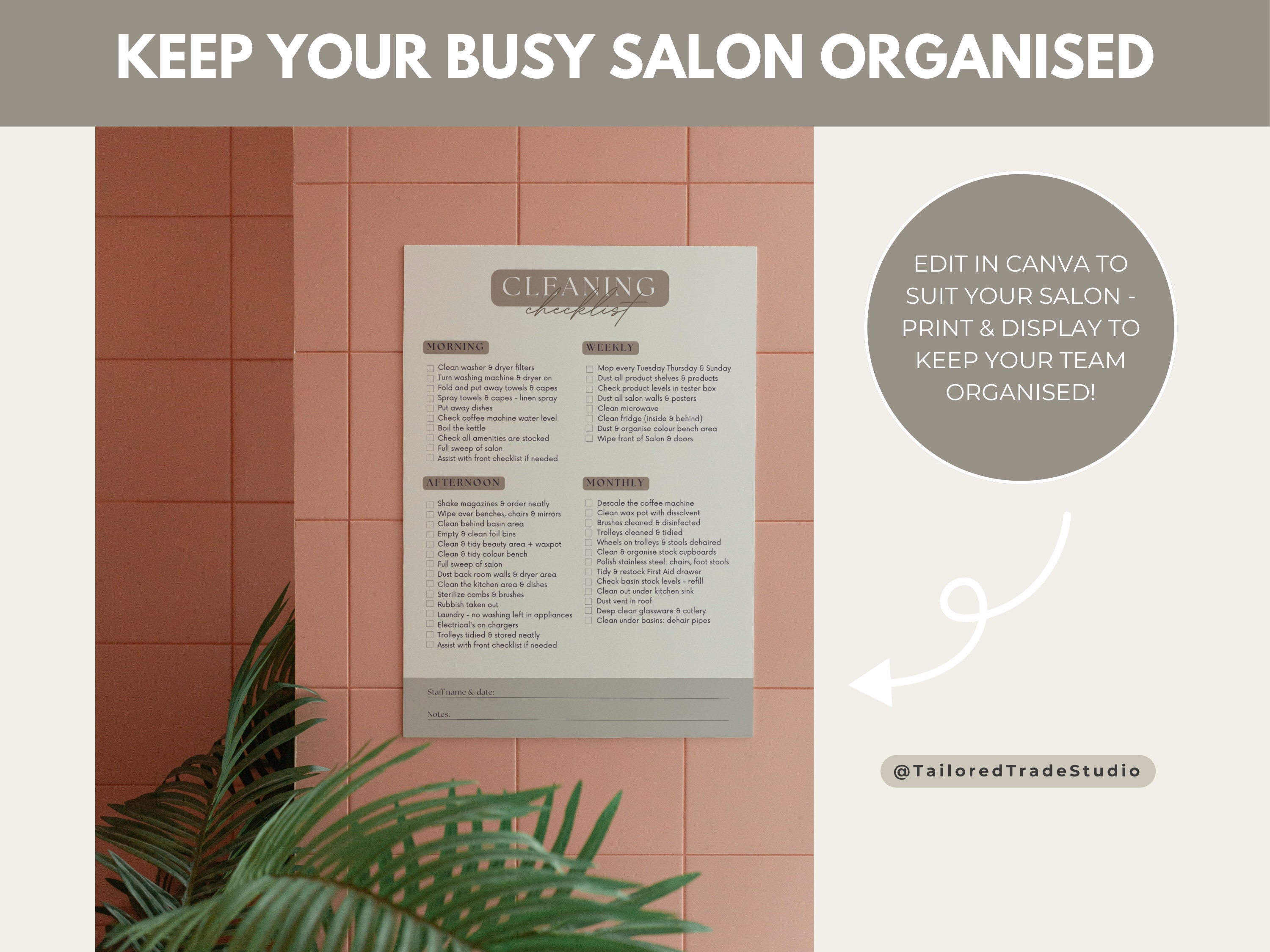 Salon Price List BUNDLE A4 & DL Size Template, Editable and Printable ...