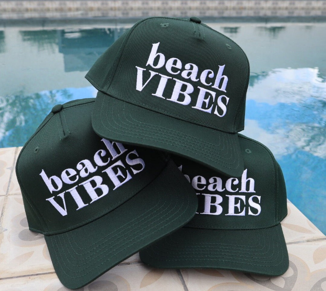 Beach Vibes Hat, Beach Hat, Snapback Hat, Embroidered Beach Hat - Etsy