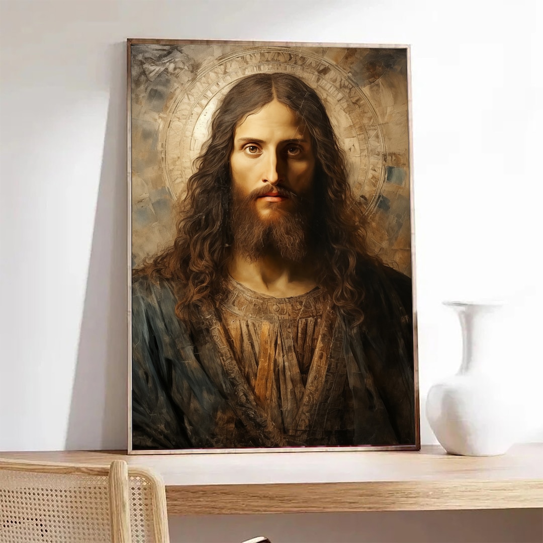 Jesus Painting, Modern Christian Home Decor, Unique Christian Gift ...