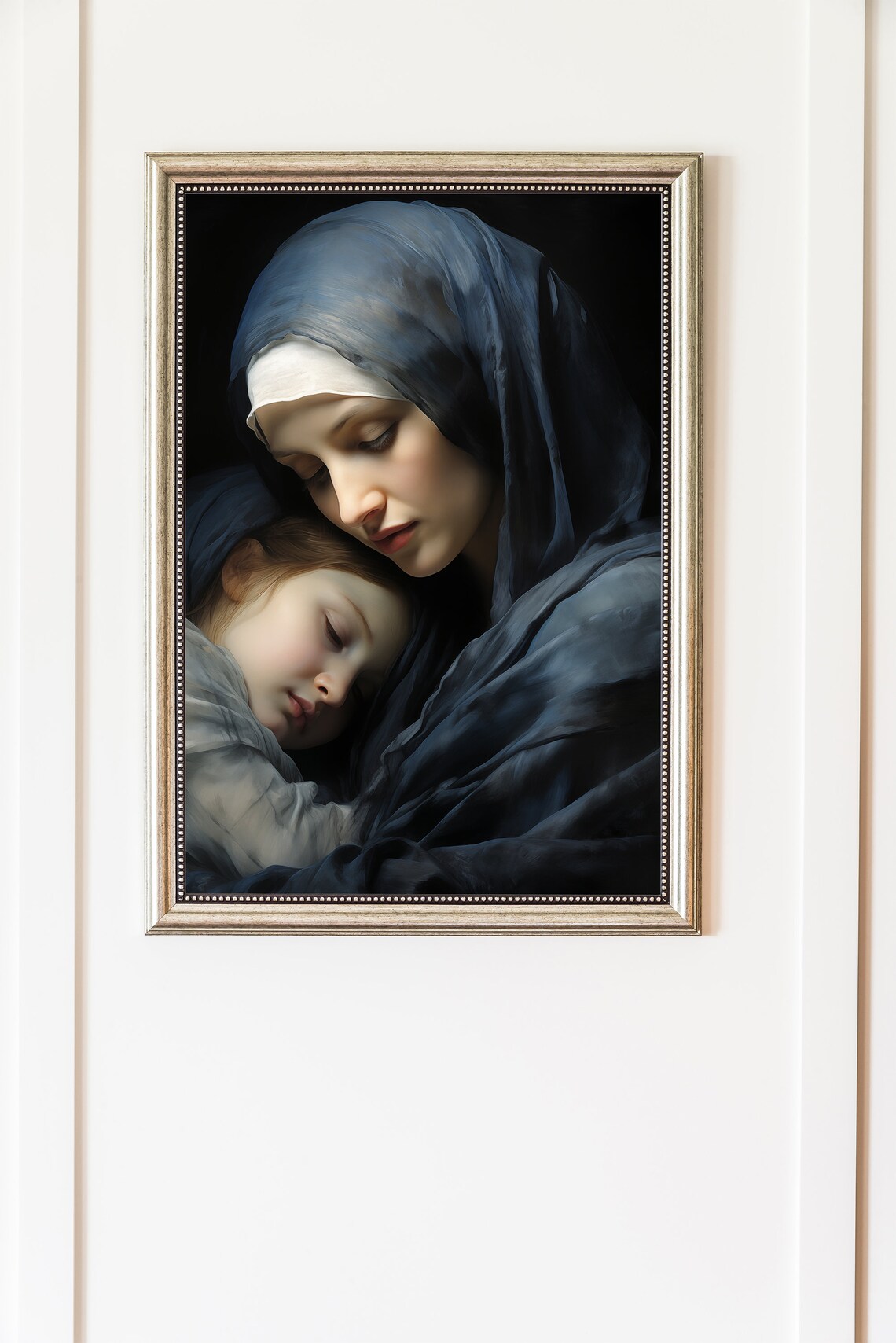 Printable Modern Christian Art : Blessed Virgin Mary Poster, Catholic ...