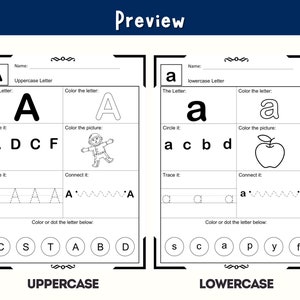Alphabet Mastery Handwriting Practice Letter Identification Connect the ...