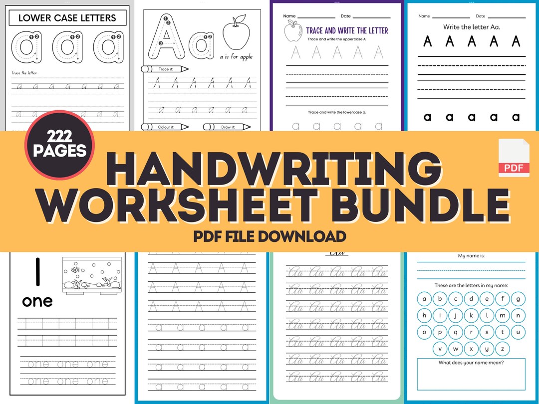 Complete Handwriting Bundle for Kids: Tracing Workbook, Pre-school ...