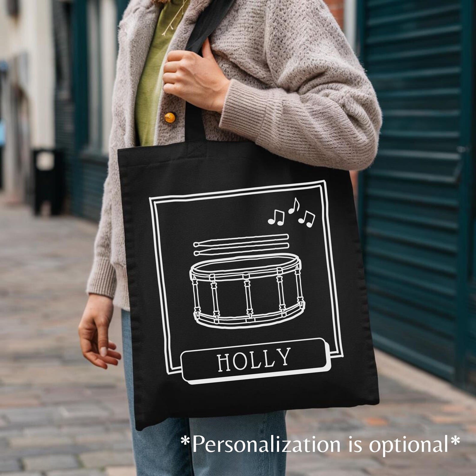 Personalized Drummer Tote Bag: Custom Name Music Lesson Bag - Etsy