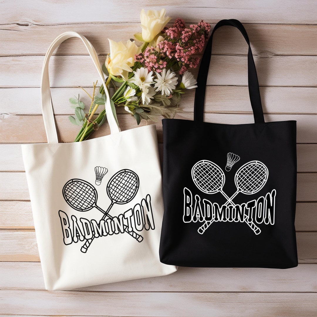 Badminton Canvas Tote Bag Personalized Badminton Tote Holiday Gifts for ...