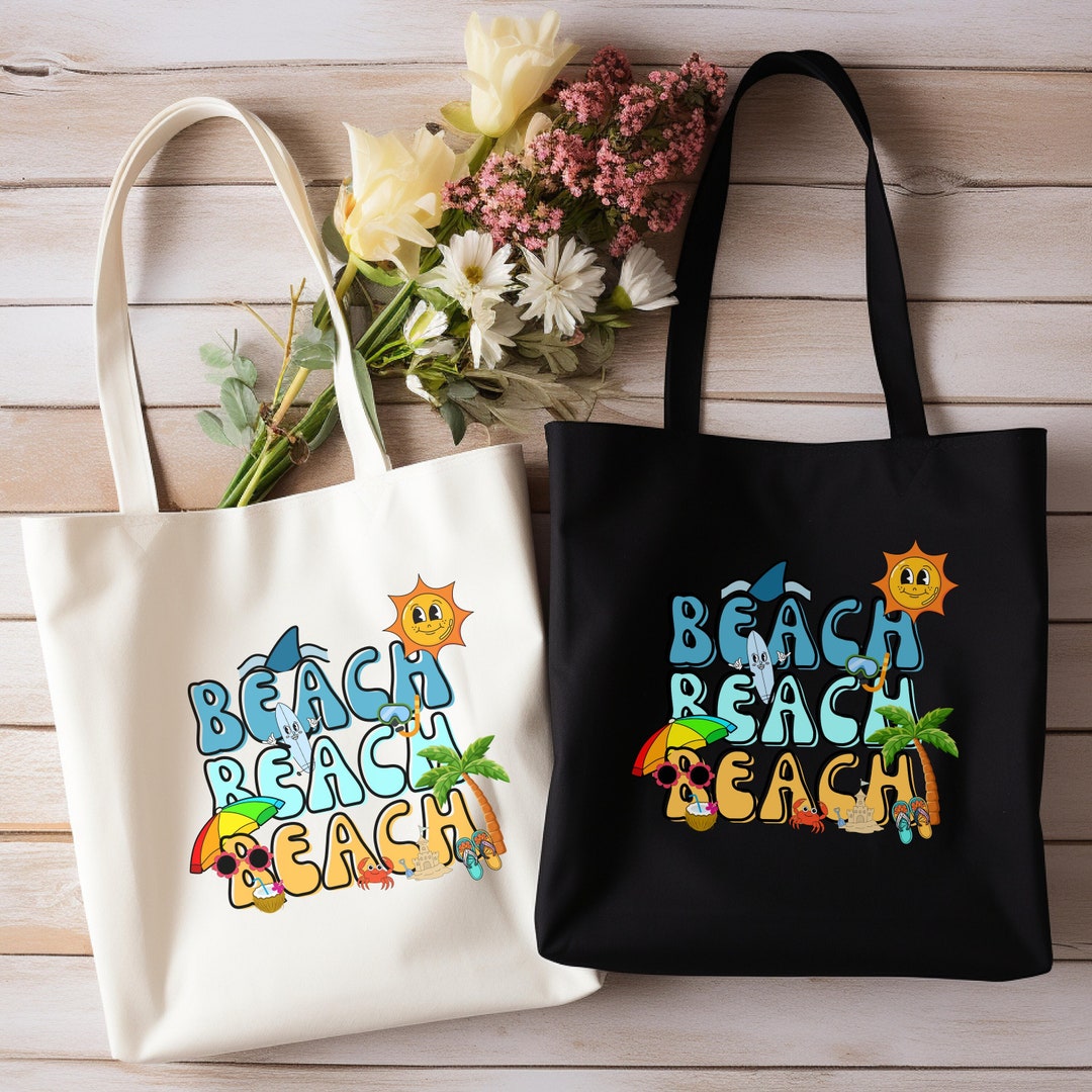 Beach Tote Bag Summer Theme Bag Beach Bag Reusable Shopping Bag Summer ...
