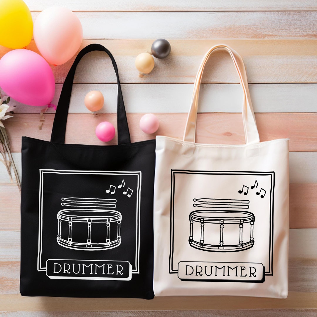 Personalized Drummer Tote Bag: Custom Name Music Lesson Bag - Etsy
