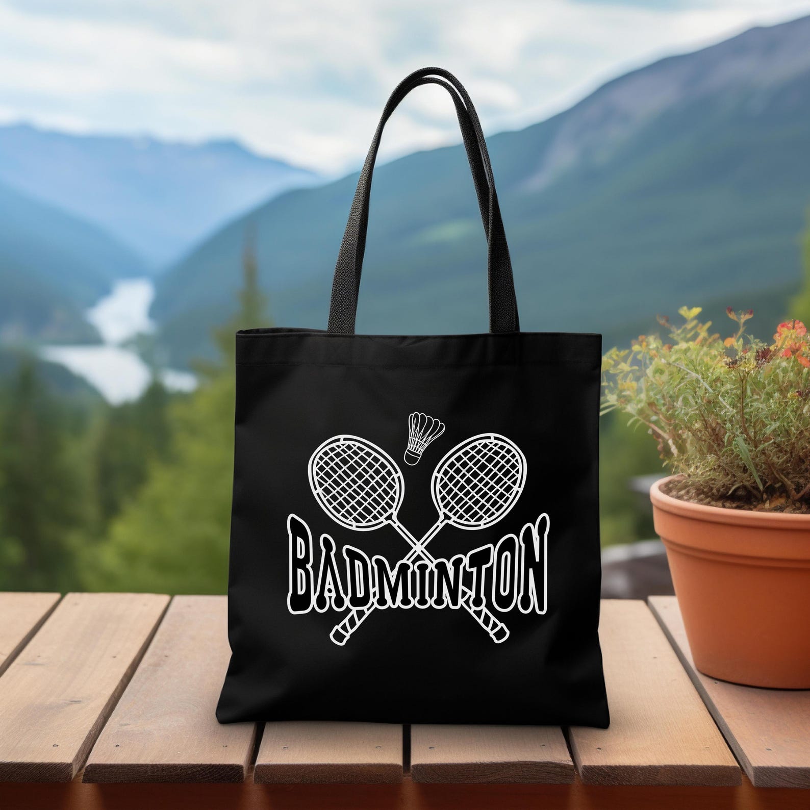 Badminton Canvas Tote Bag Personalized Badminton Tote Holiday Gifts for ...