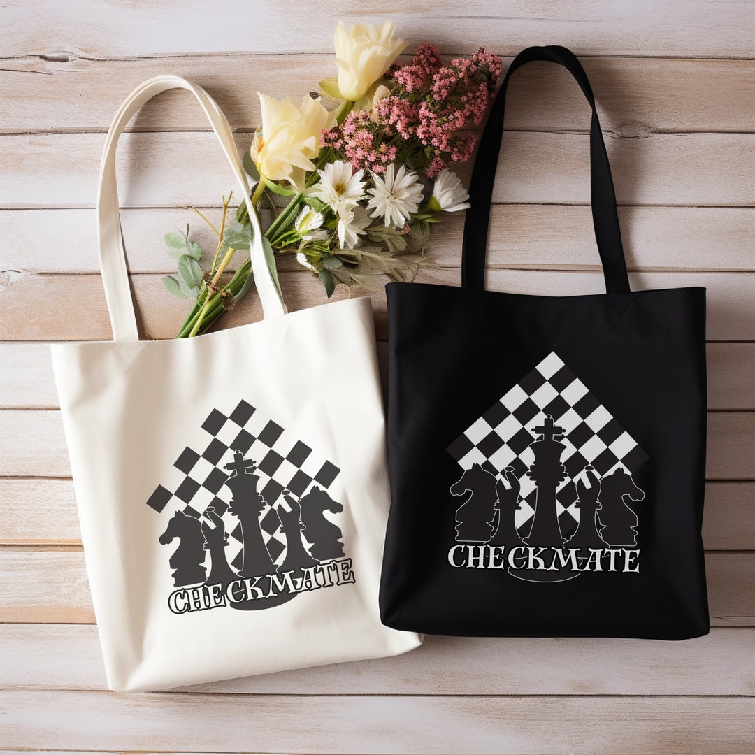 Checkmate Chess Canvas Tote Bag: Gifts for Chess Lovers - Etsy