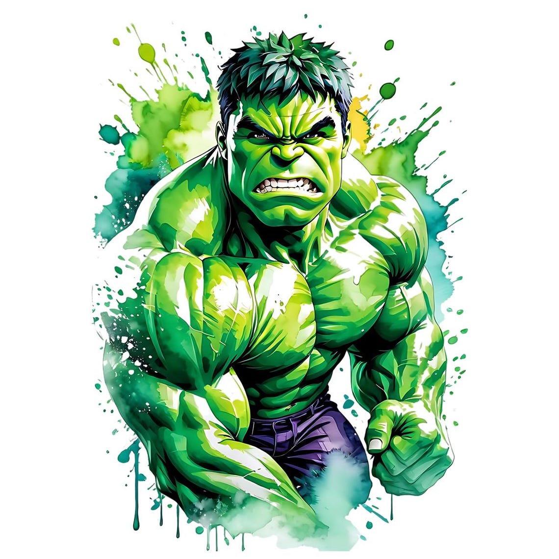 HULK Watercolor PNG Bundle 20 Designs for Sublimation Printing Instant ...