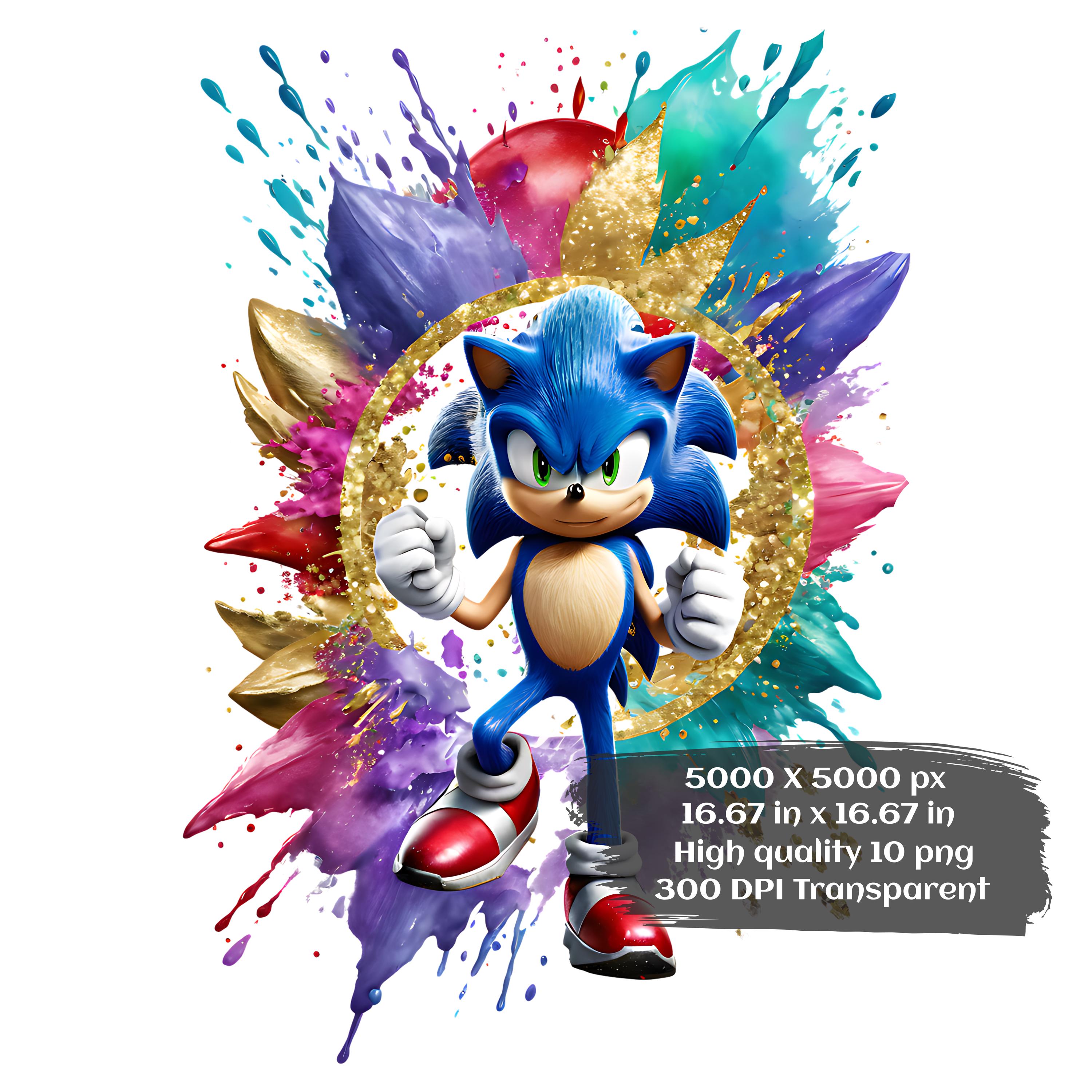 10 PNG Sonic the Hedgehog, Splash and Watercolor, Designs for ...