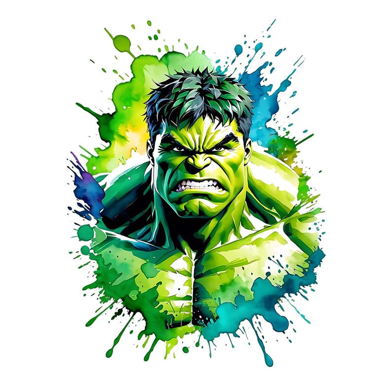 HULK Watercolor PNG Bundle 20 Designs for Sublimation Printing Instant ...