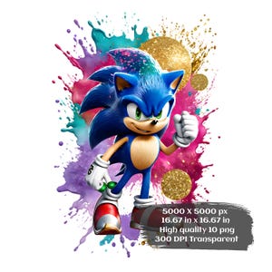 10 PNG Sonic the Hedgehog, Splash and Watercolor, Designs for ...