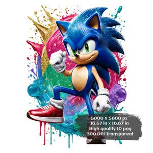 10 PNG Sonic the Hedgehog, Splash and Watercolor, Designs for ...