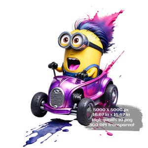 10 PNG Minions, Splash and Watercolor, Designs for Sublimation Printing ...
