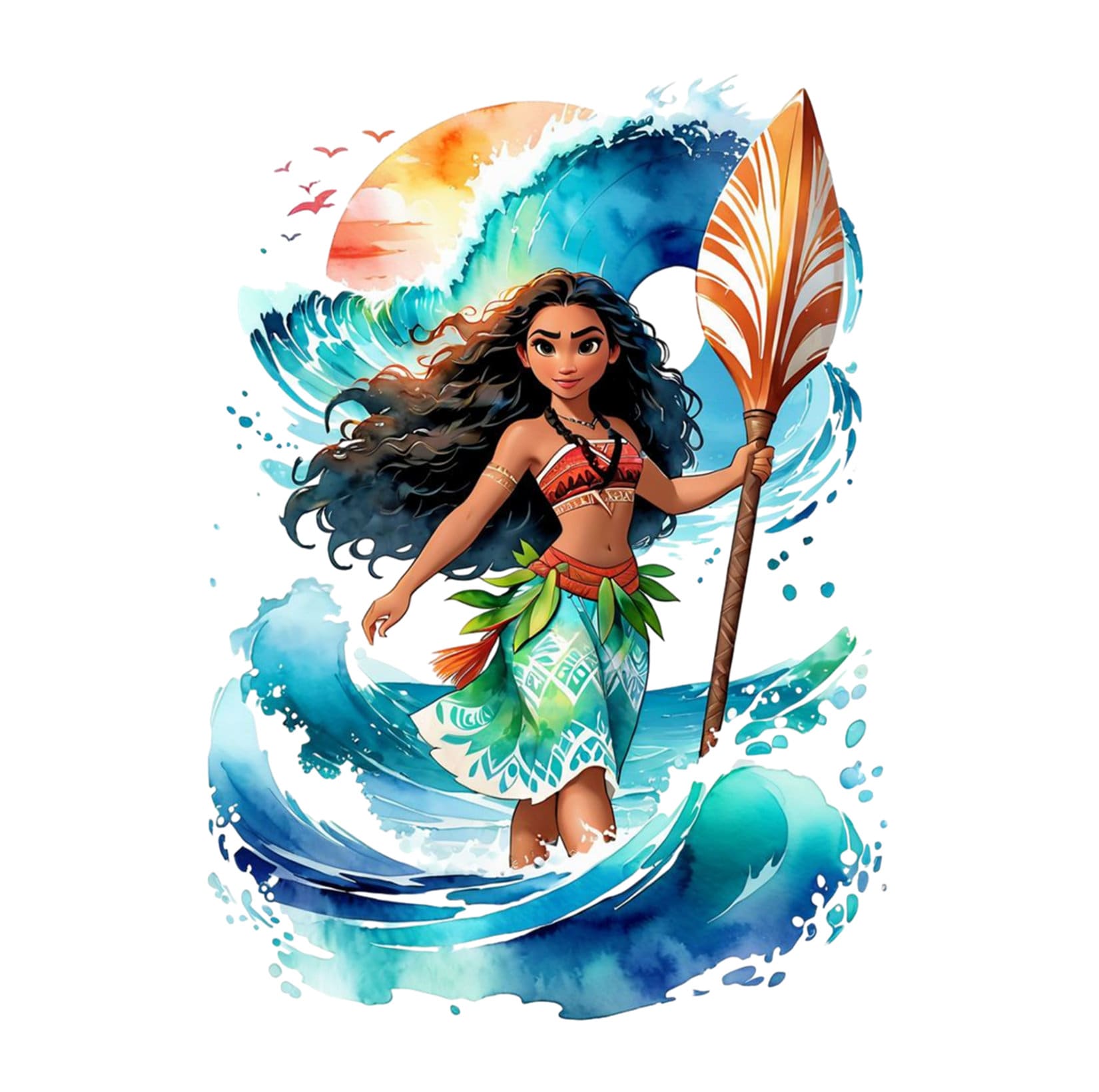 20 PNG Moana, Splash and Watercolor Digital Design PNG File for ...