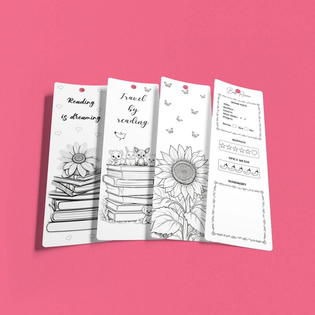 DIY Coloring Bookmarks & Review Page, Fun for All Ages, Coloring ...