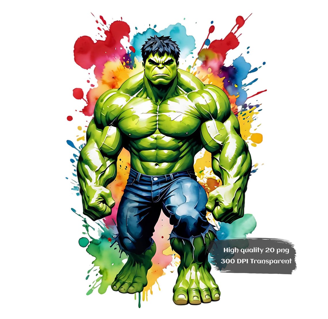 HULK Watercolor PNG Bundle 20 Designs for Sublimation Printing Instant ...