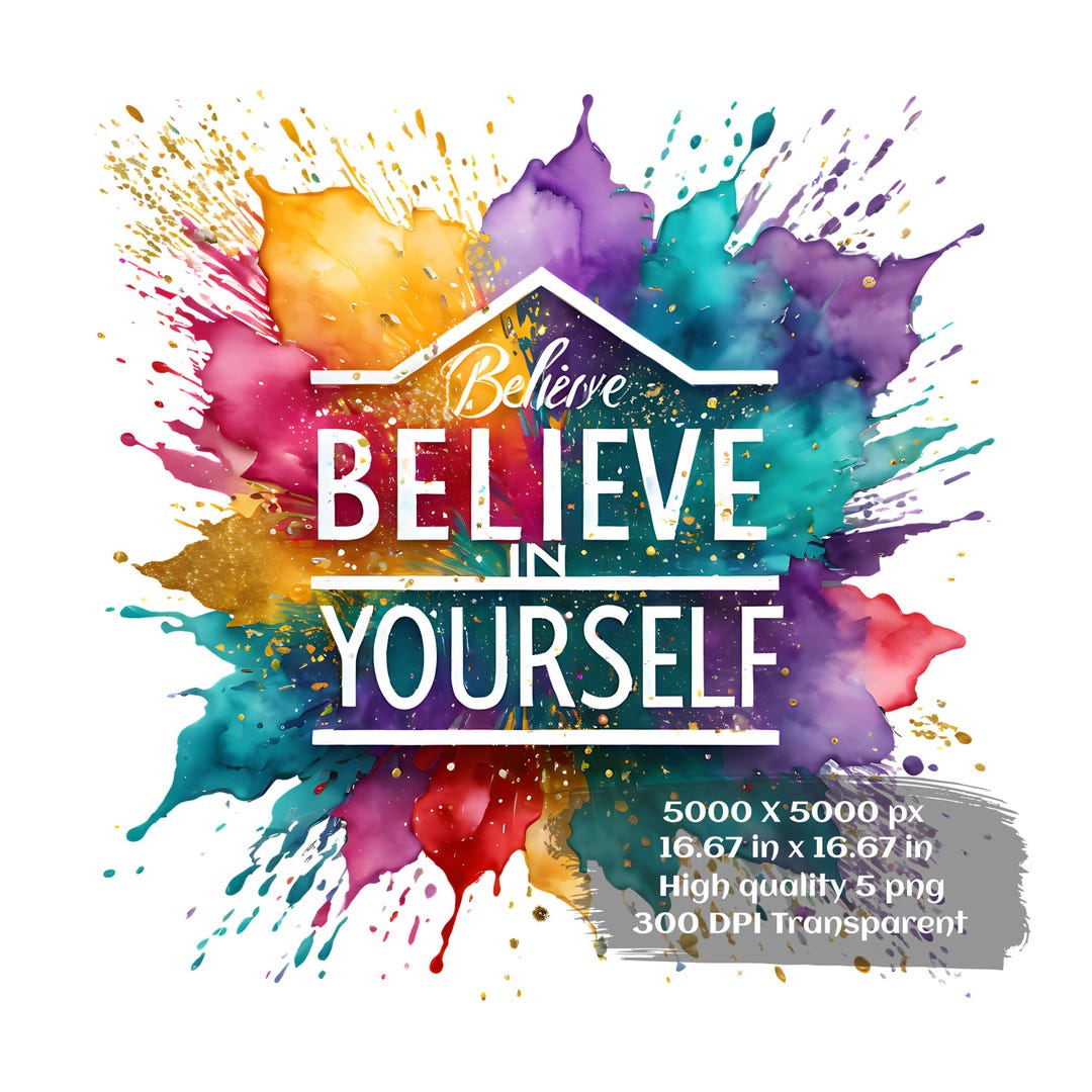 5 PNG, Splash and Watercolor, Inspirational Images Pack, Motivational ...