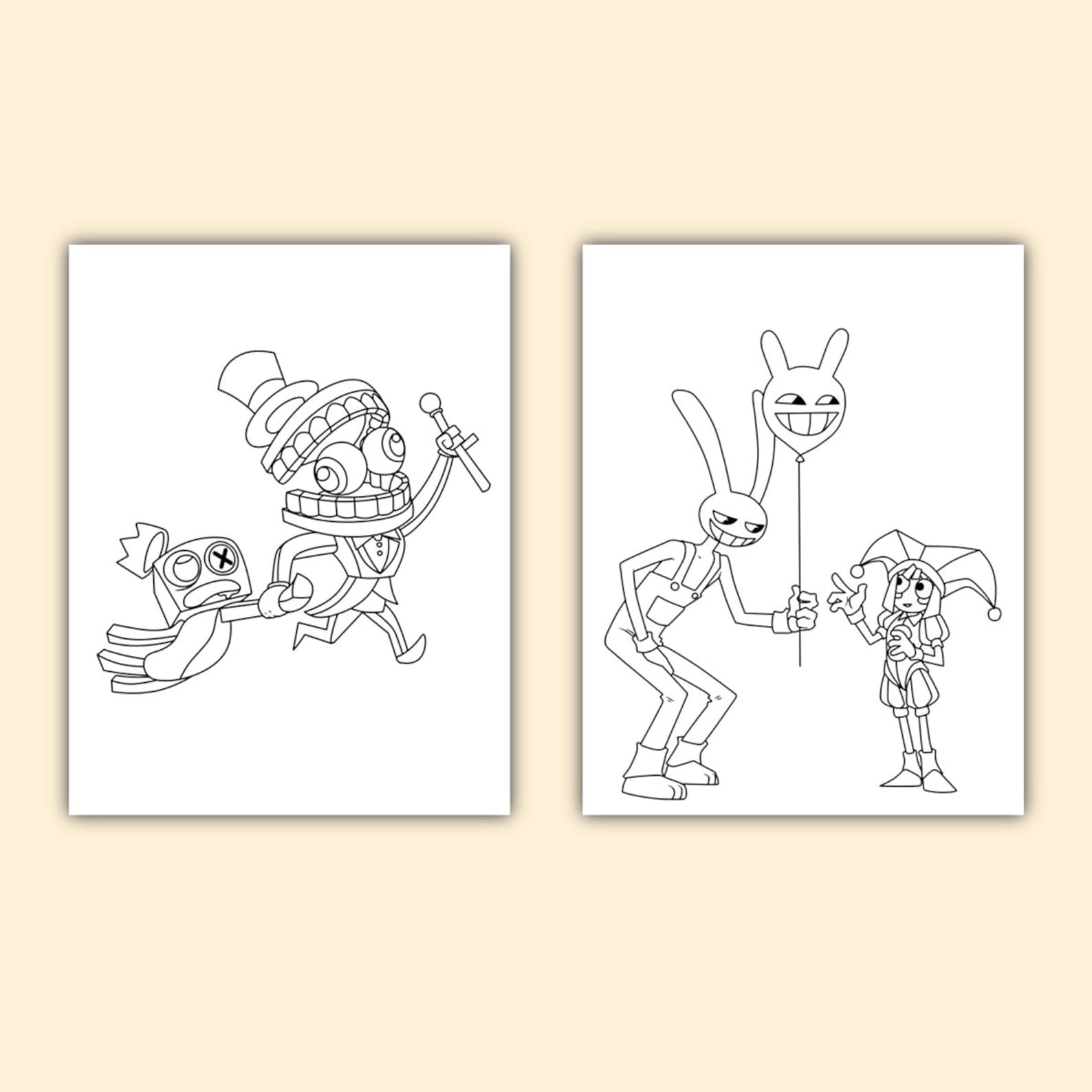 The Amazing Digital Circus - 20 Coloring Pages Set and 9 High-quality ...