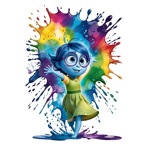 20 PNG Inside Out 2, Watercolor Digital Design PNG File for Sublimation ...