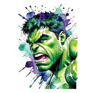 HULK Watercolor PNG Bundle -20 Designs for Sublimation Printing ...