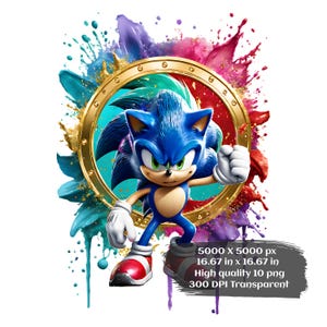 10 PNG Sonic the Hedgehog, Splash and Watercolor, Designs for ...