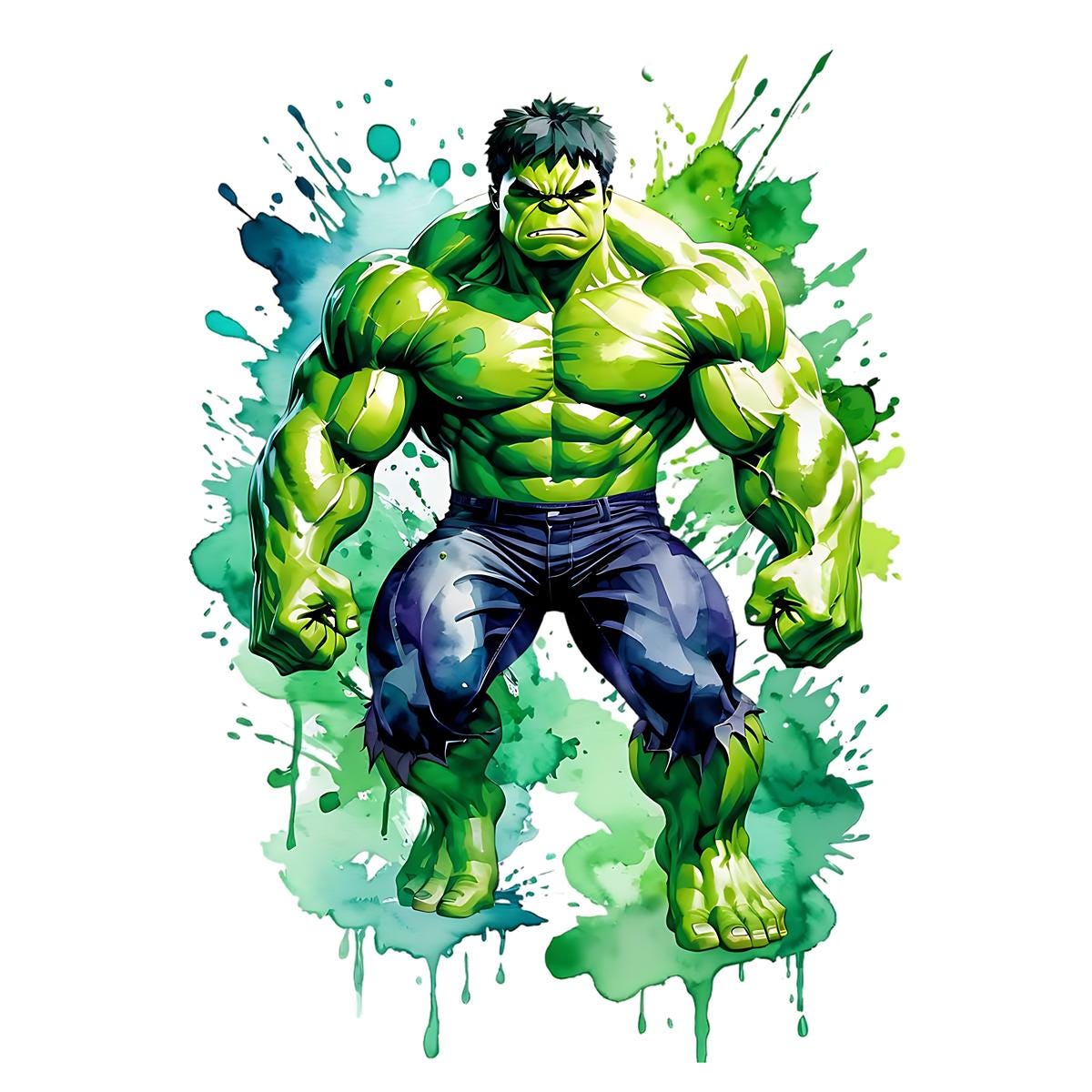 HULK Watercolor PNG Bundle 20 Designs for Sublimation Printing Instant ...