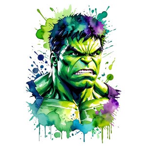 HULK Watercolor PNG Bundle -20 Designs for Sublimation Printing ...