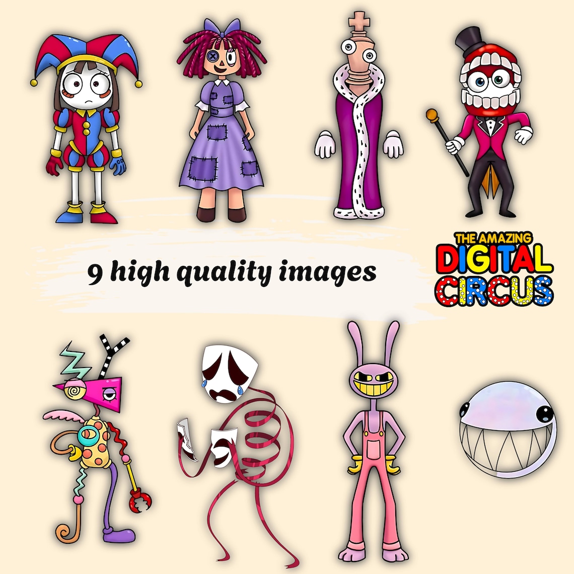 The Amazing Digital Circus 20 Coloring Pages Set and 9 High-quality ...