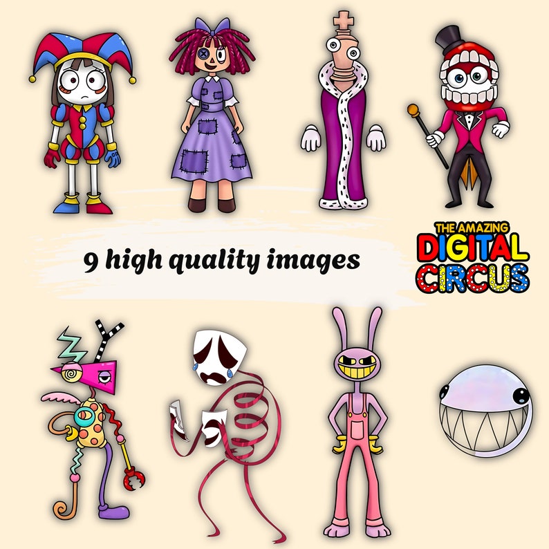 The Amazing Digital Circus - 20 Coloring Pages Set and 9 High-quality ...