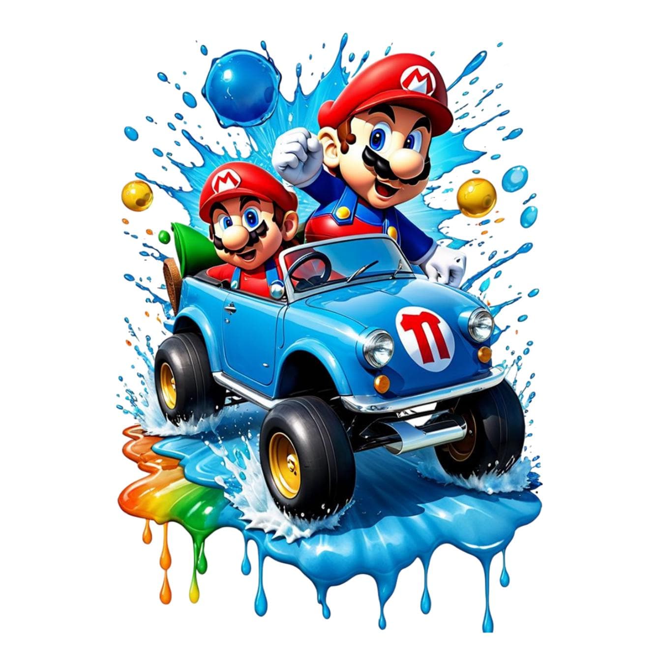 20 PNG Super Mario, Watercolor Digital Design PNG File for Sublimation ...