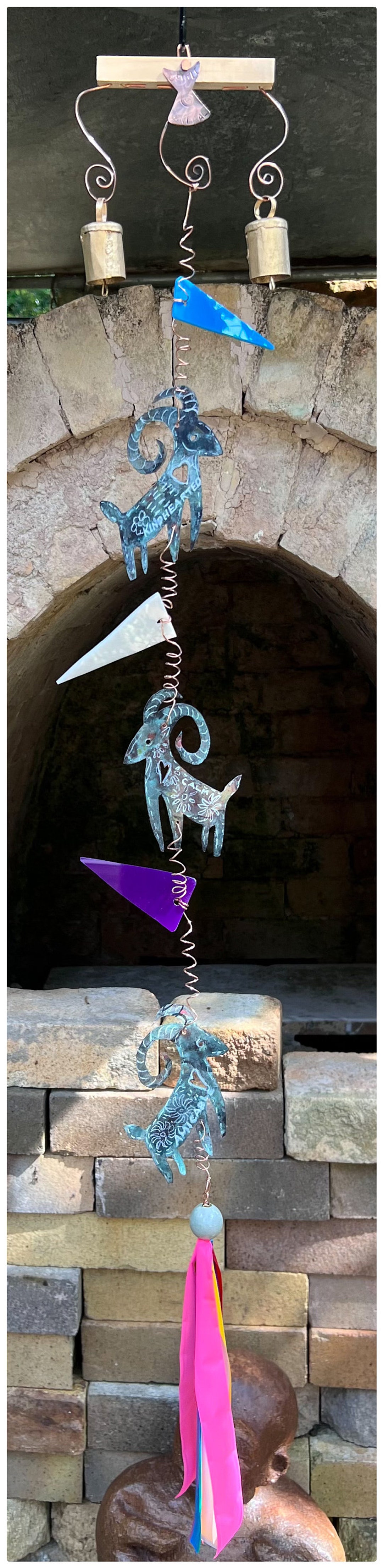 HANGING TOTEM: Mobile, Wall Decor, Patio Spirit Animal Year of the GOAT ...