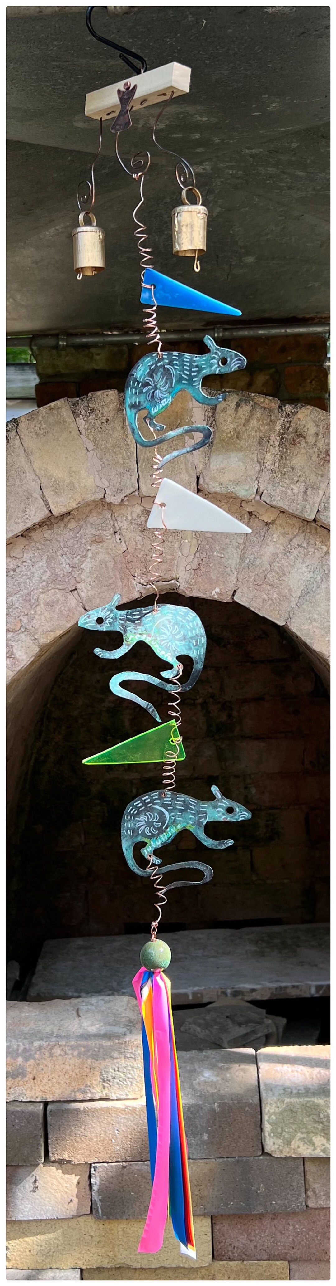 HANGING TOTEM; Mobile, Wall Art, Windchime Spirit Animal the RAT - Etsy