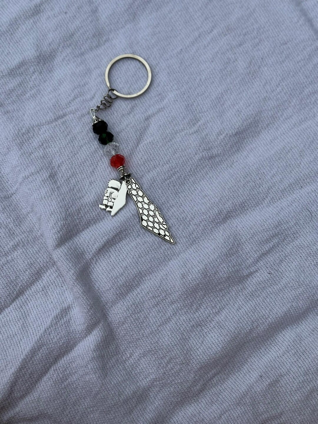 Palestine Metal Keychain With Handala - Etsy