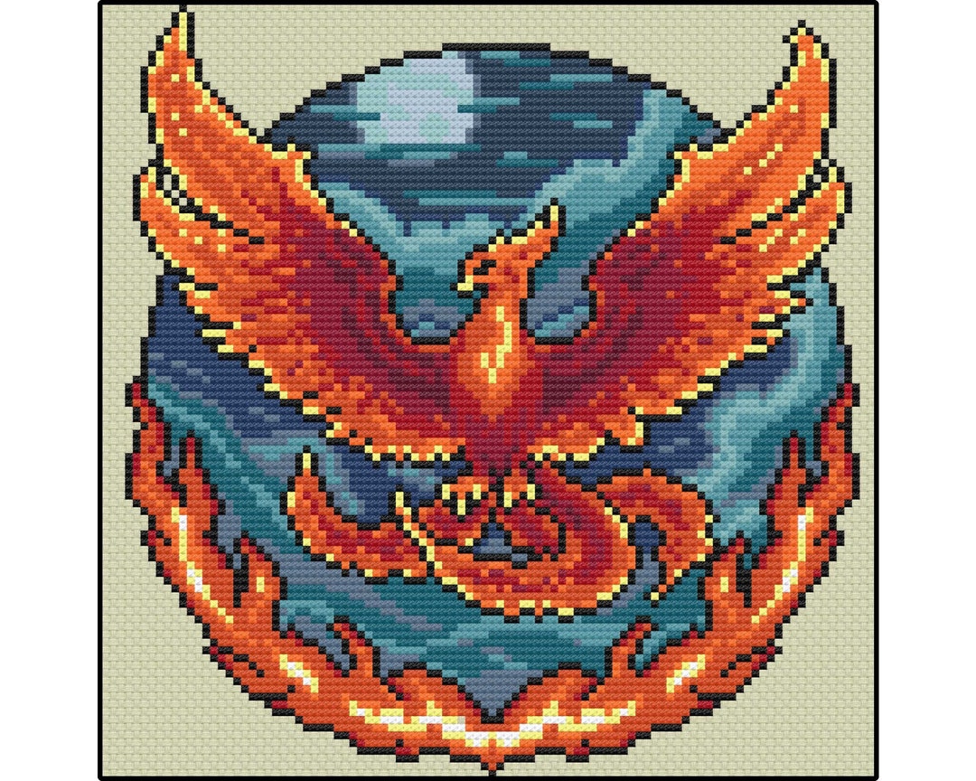 Phoenix Cross Stitch Pattern - Etsy