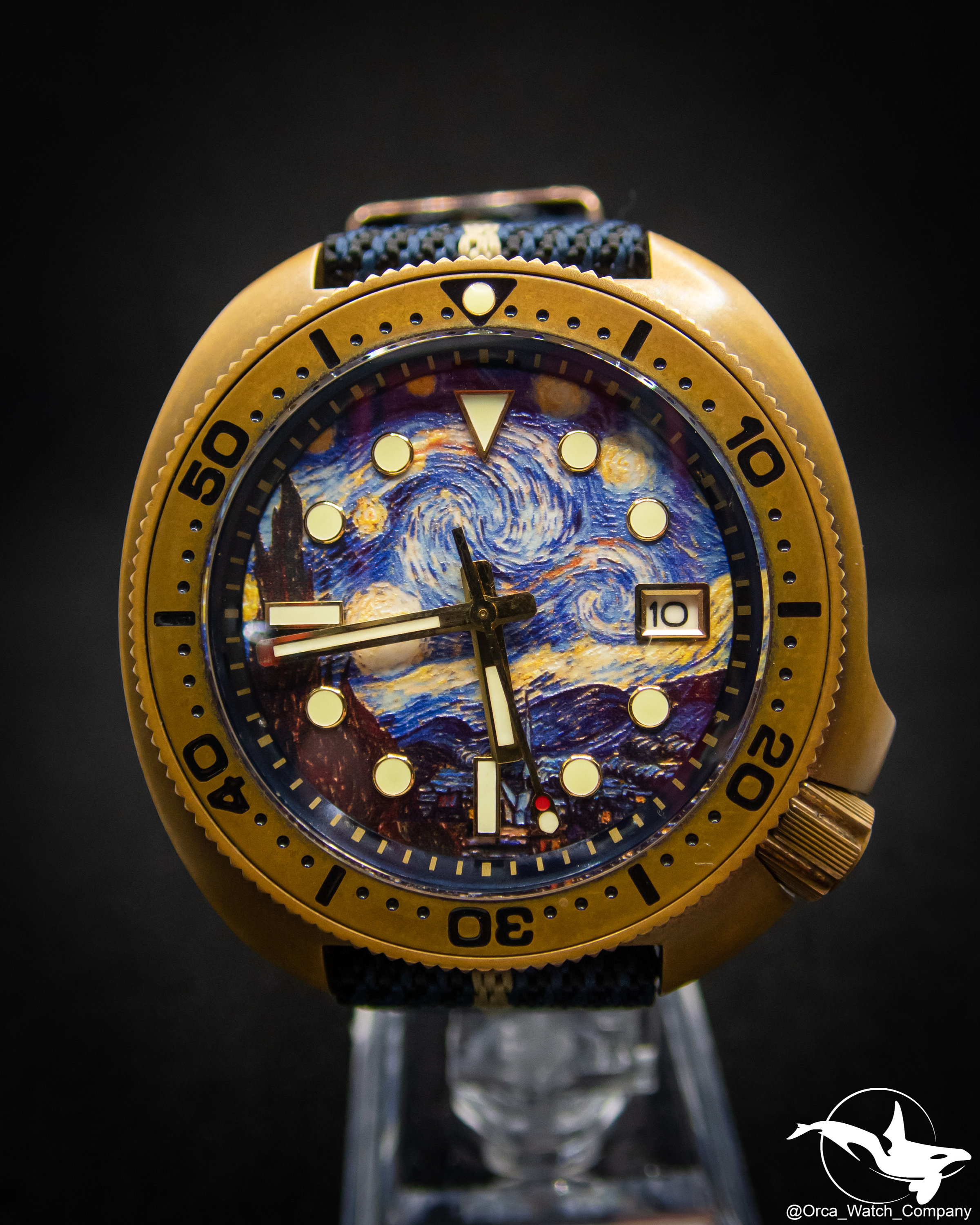 Custom Made starry Night Full Bronze Automatic Watch - Etsy