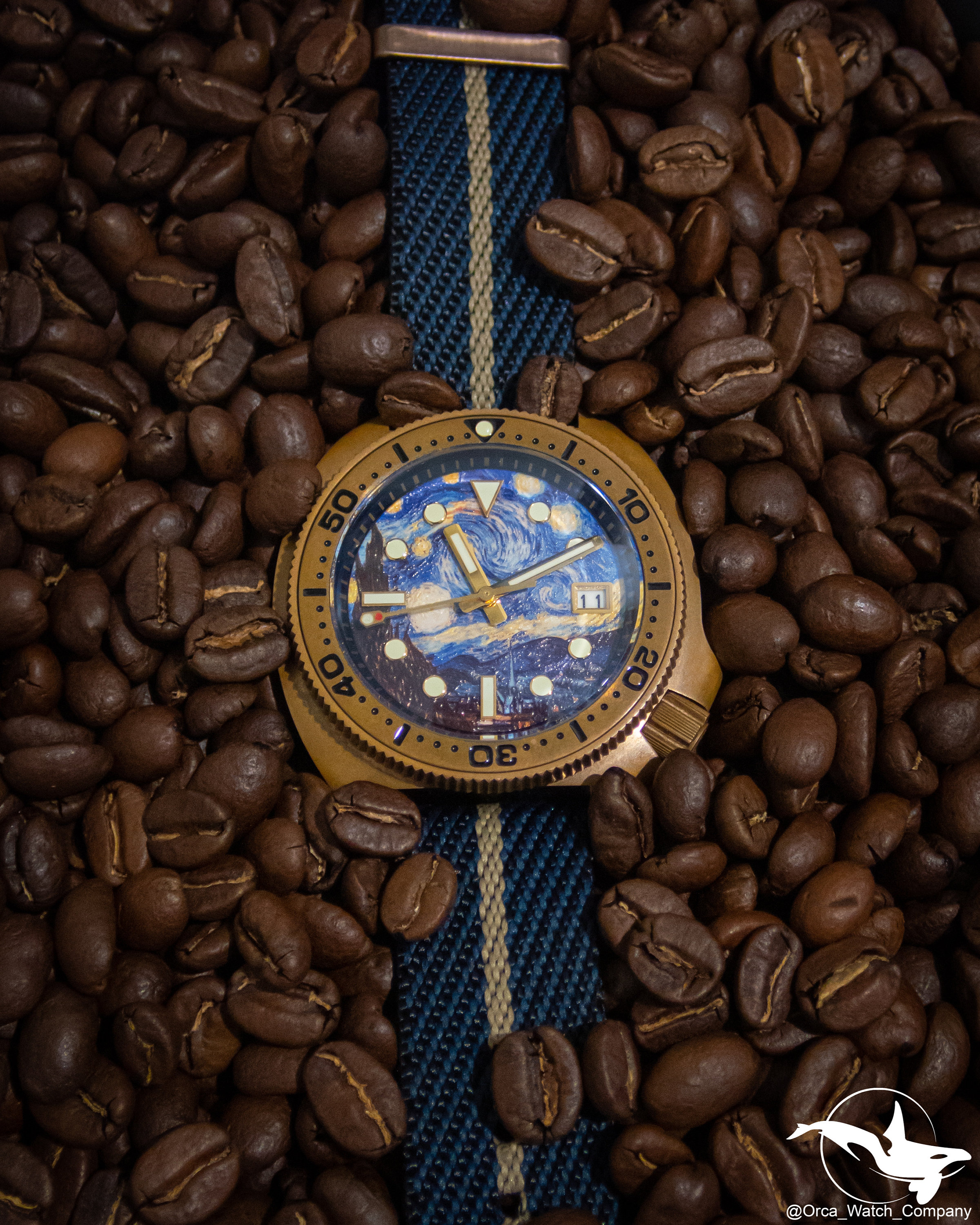 Custom Made starry Night Full Bronze Automatic Watch - Etsy