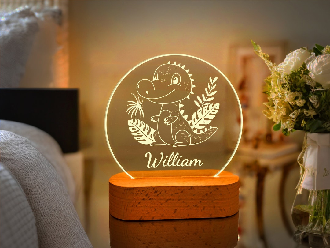 Crocodile Night Light for Nursery, Original Animal Acrylic Night Lamp ...