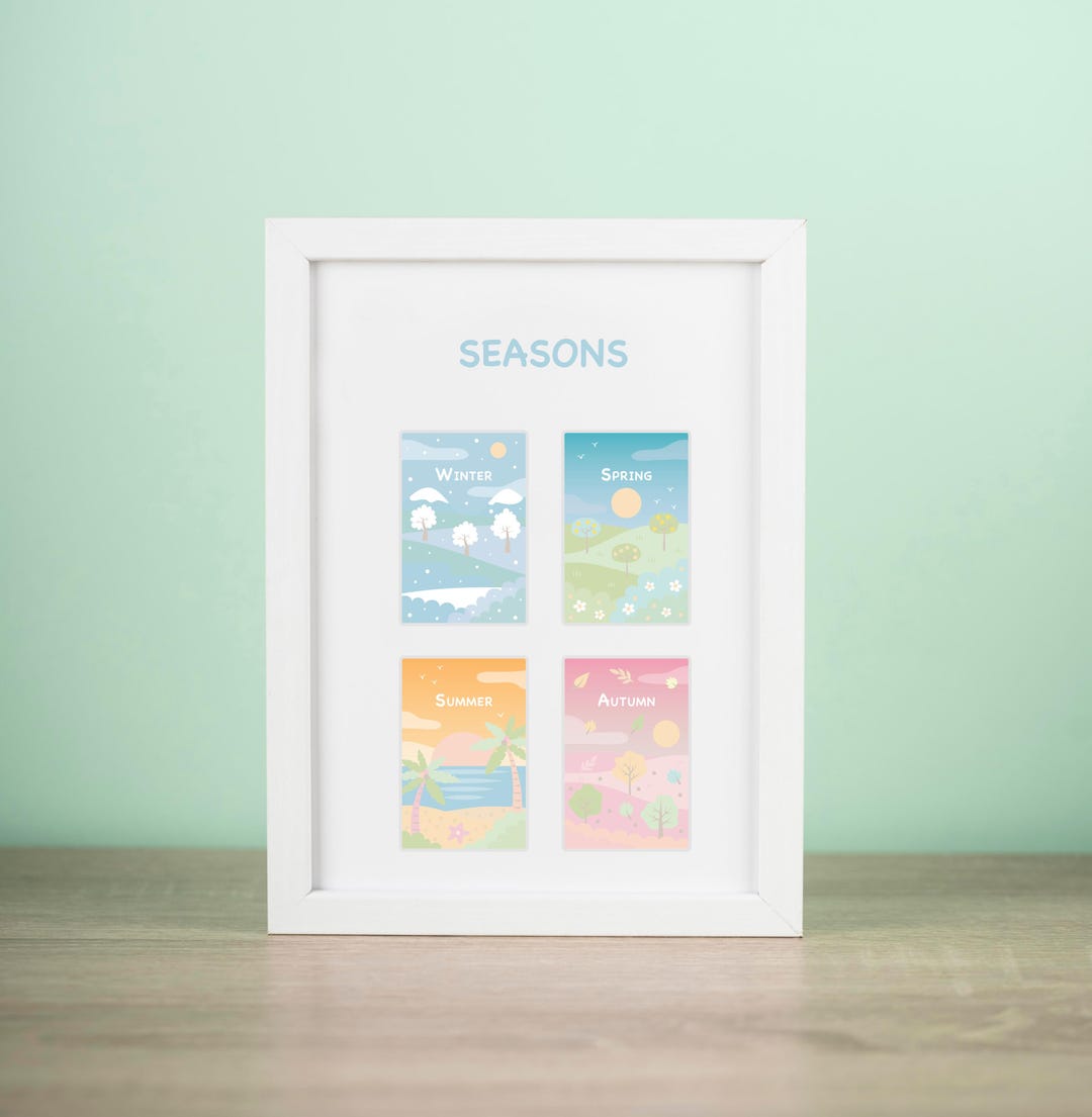 4 Seasons Poster, Seasons Chart, Montessori Homeschool Prints ...