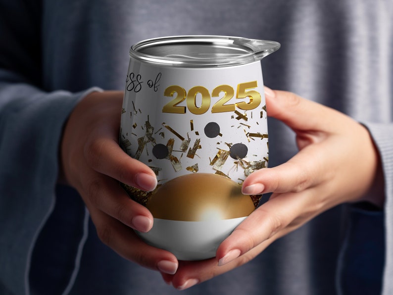 Class of 2025 12oz Wine Tumbler, Graduation Tumbler Gift, Senior Year ...