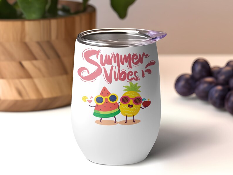 Summer Vibes Tumbler, Fun Summer Drinkware, Colorful Beach Tumbler ...