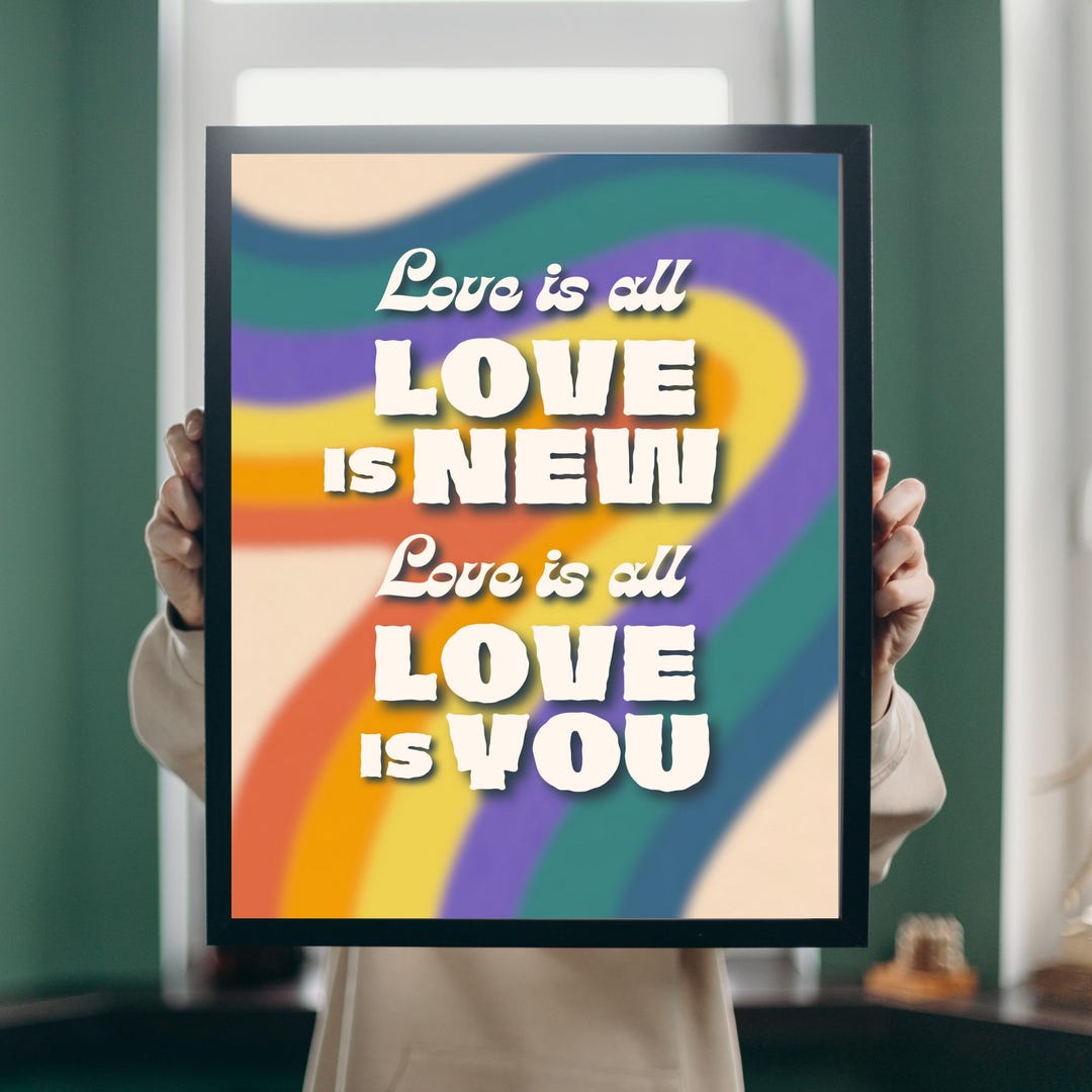Retro Beatles Lyrics Poster Template, Customizable, Editable, Printable ...