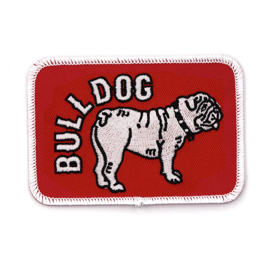 Embroidered Red Bulldog Iron on Patch - Etsy