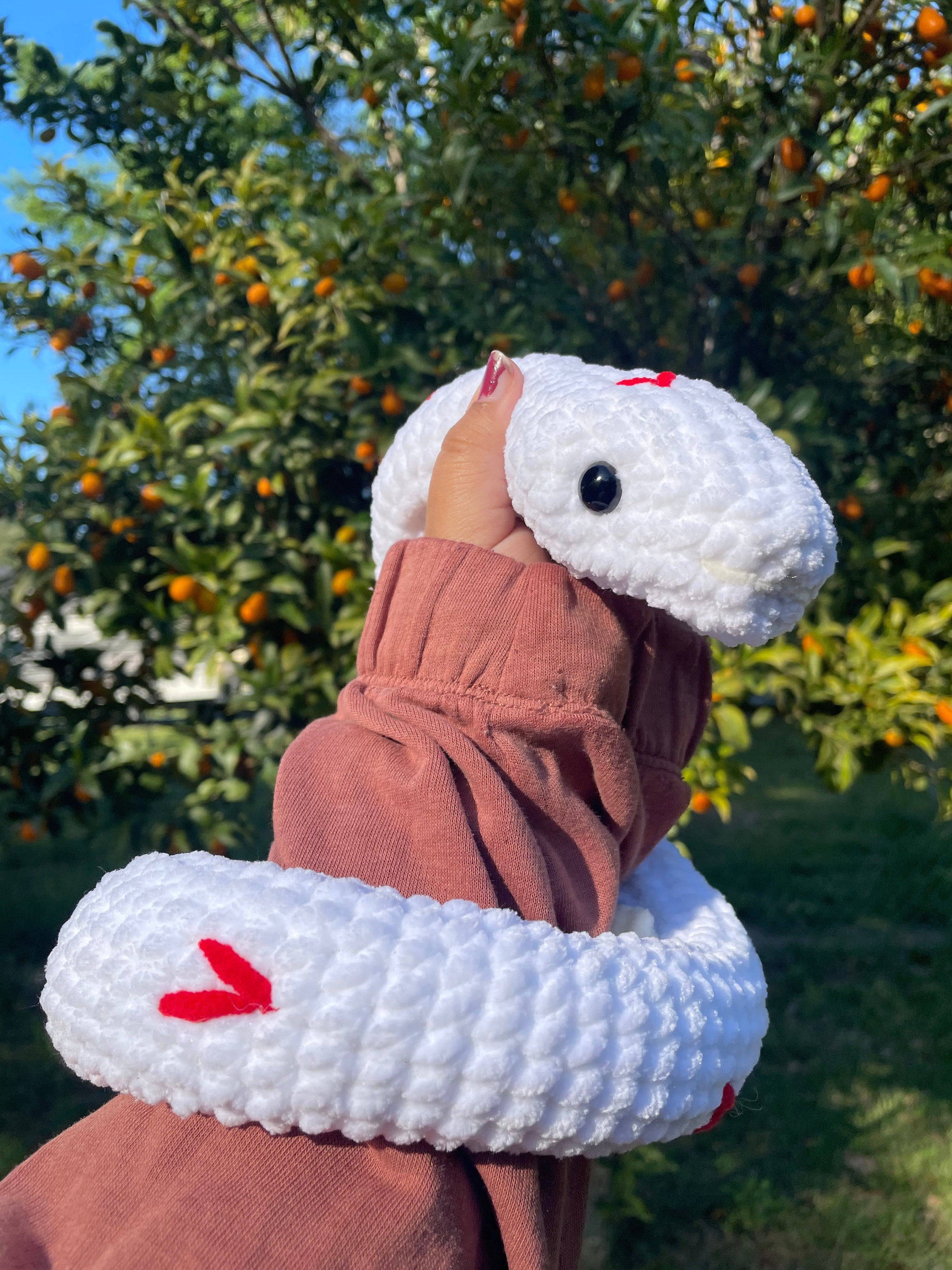 Crochet Snake Plushie: Amigurumi With Hearts (3FT) - Etsy